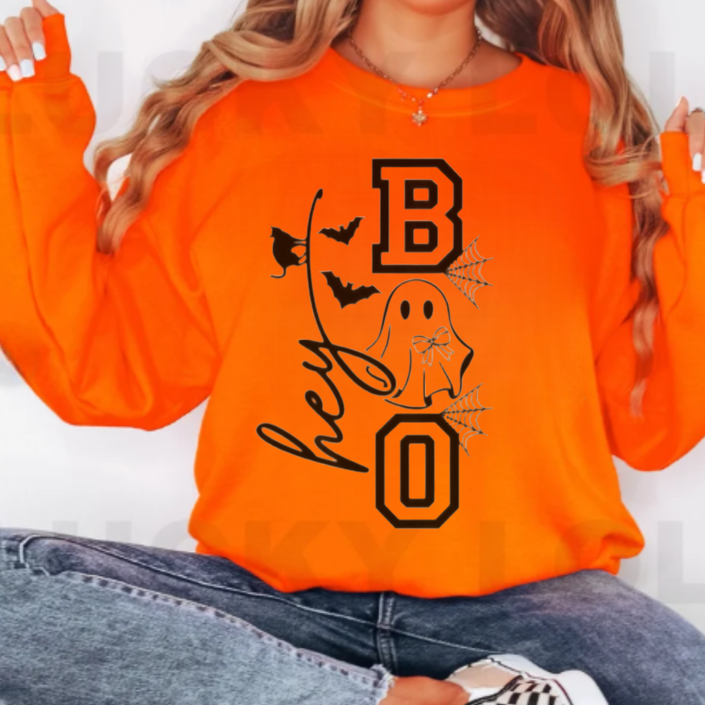 Hey Boo Halloween Sweatshirt – For All The Moments